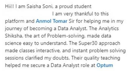 Analytics Shiksha - Introducing Super30 Data Analytics Program
